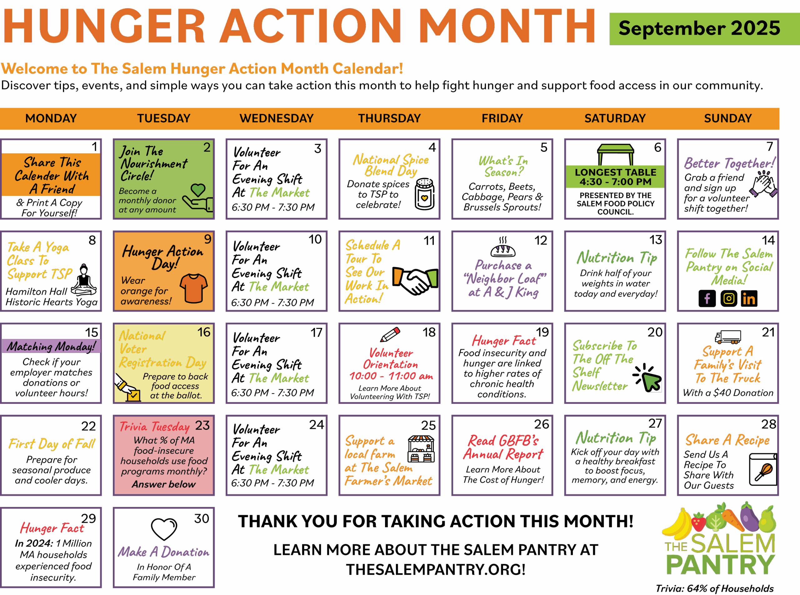 Hunger Action Month | The Salem Pantry